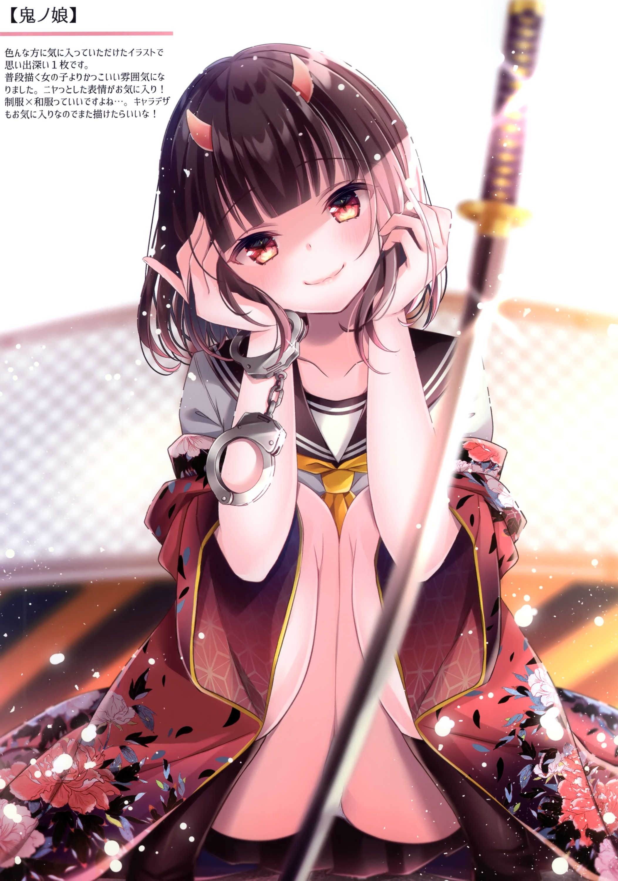 re:moon nemuri nemu horns pantsu seifuku sword | #1093229 | yande.re